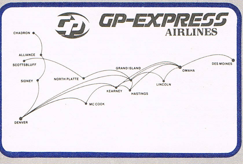 GP Express June 1, 1988 Route Map