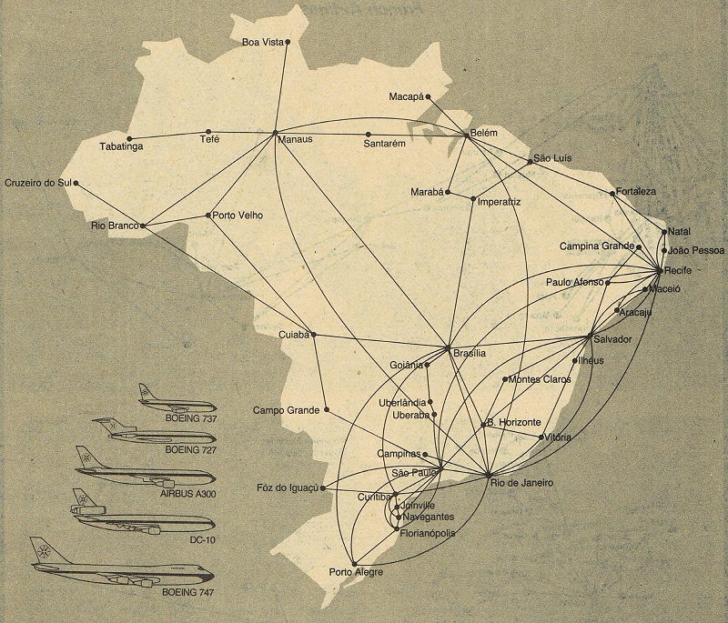 Varig Route Map
